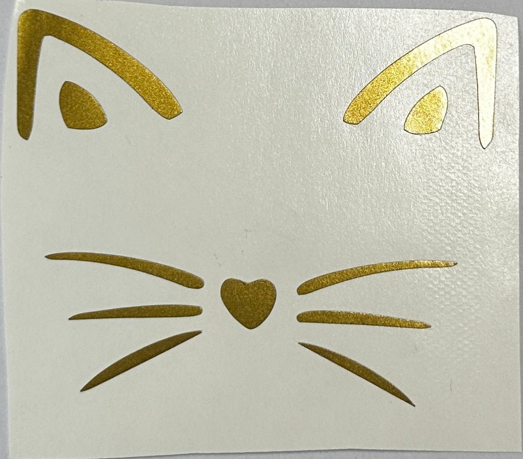 Cat Whiskers Vinyl Decal - Cute Sticker for Cars, Laptops & More ...