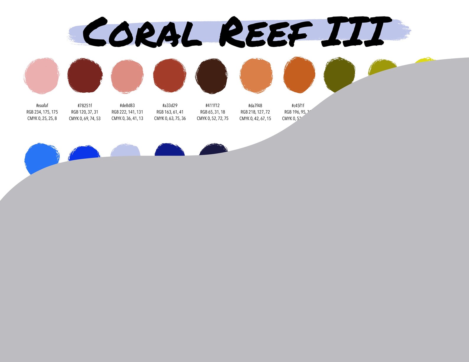 Procreate Color Palette | Coral Reef 3 | Instant Download | Digital ...