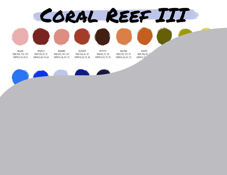 Procreate Color Palette | Coral Reef 3 | Instant Download | Digital ...