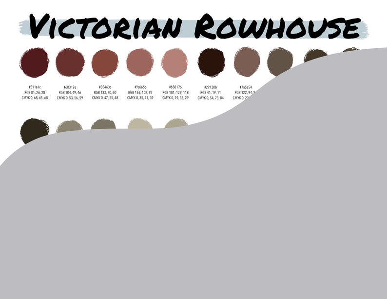 Procreate Color Palette | Victorian Rowhouse | Instant Download ...