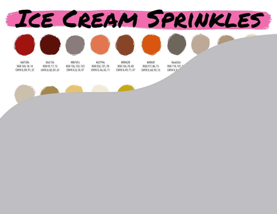 Procreate Color Palette | Ice Cream Sprinkles | Instant Download ...