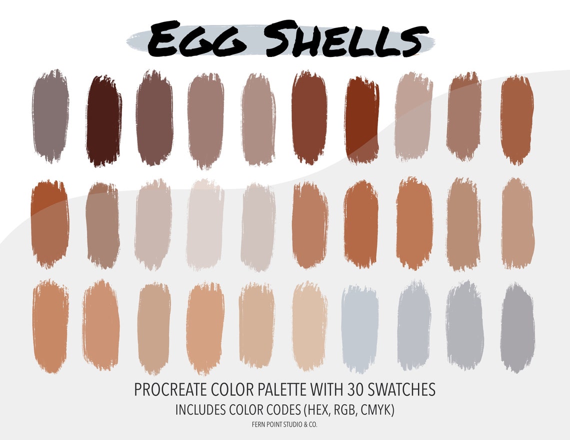 Procreate Color Palette | Egg Shells | Instant Download | Digital File ...