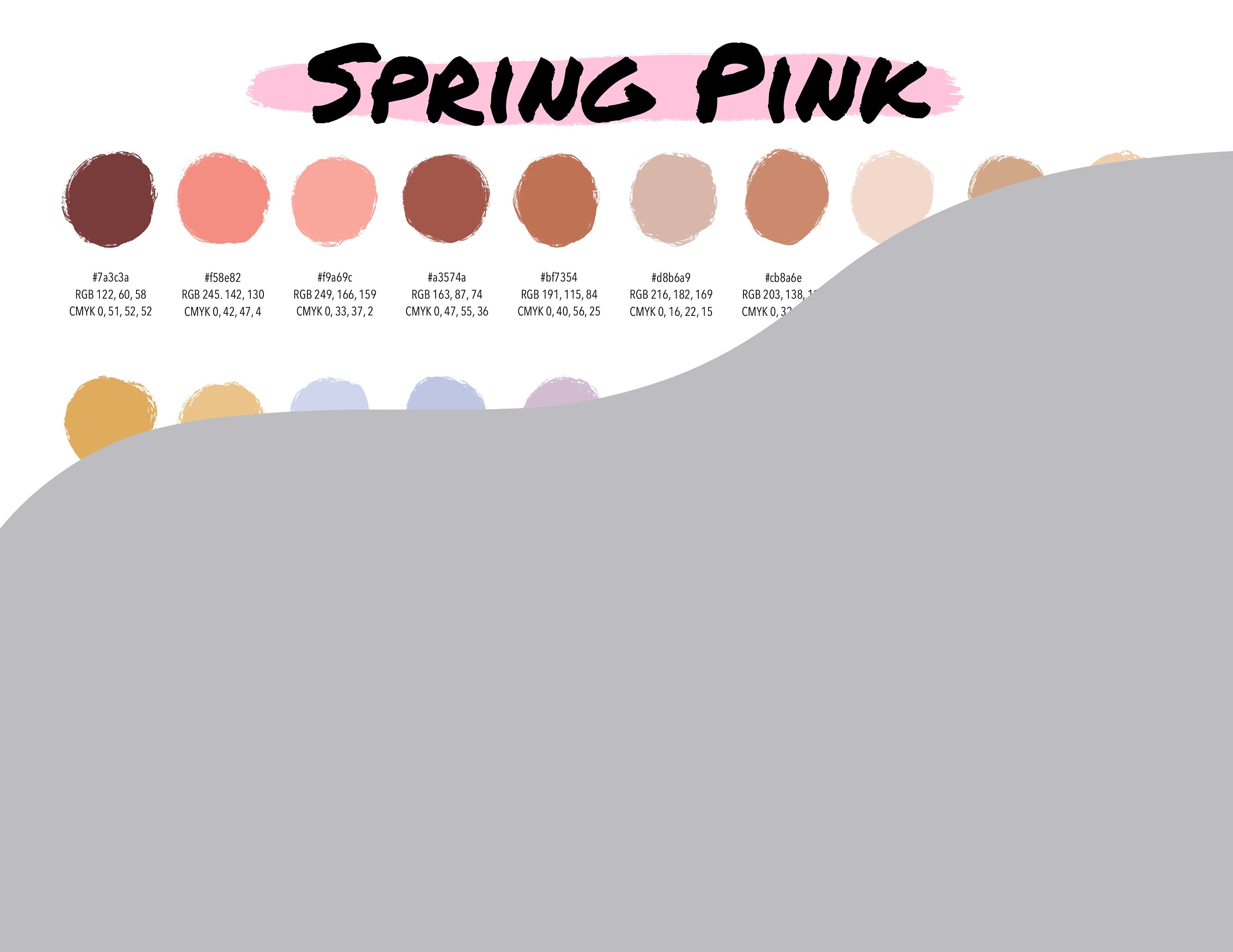 Procreate Color Palette | Spring Pink | Instant Download | Digital File ...