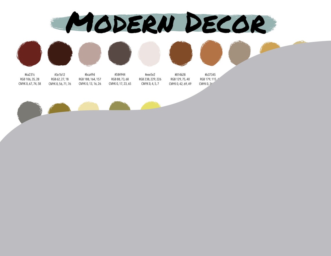Procreate Color Palette | Modern Decor | Instant Download | Digital ...