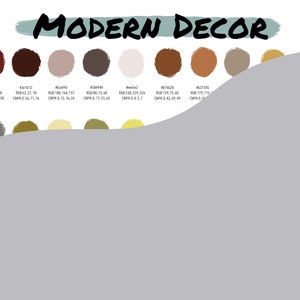 Procreate Color Palette | Modern Decor | Instant Download | Digital ...