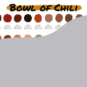 Procreate Color Palette Bowl of Chili Instant Download Digital File ...