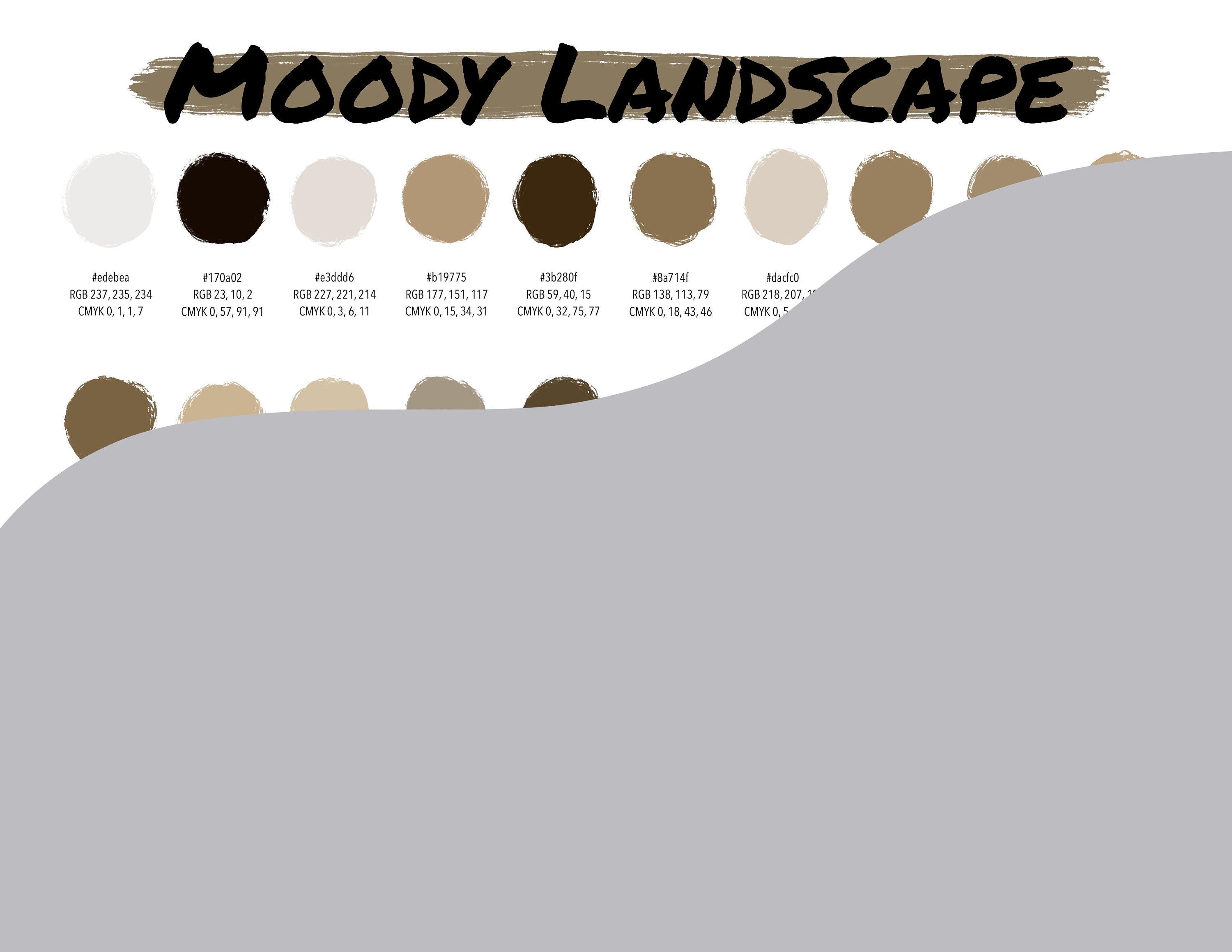 Procreate Color Palette | Moody Landscape | Instant Download | Digital ...