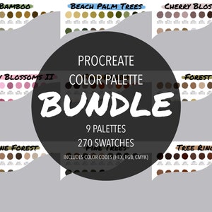 Procreate Color Palette Bundle 9 Palettes Trees Instant Download ...