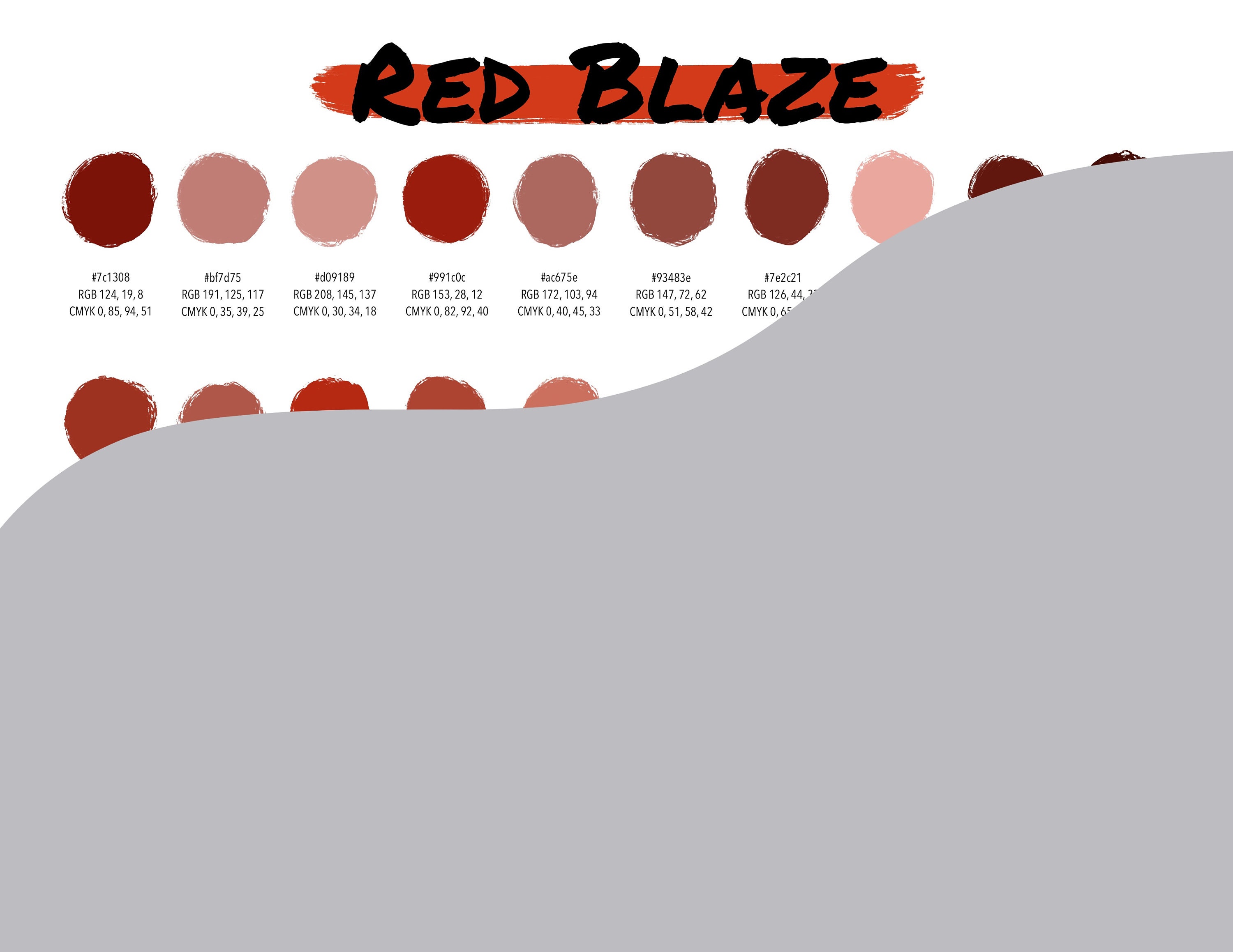Procreate Color Palette | Red Blaze | Instant Download | Digital File ...