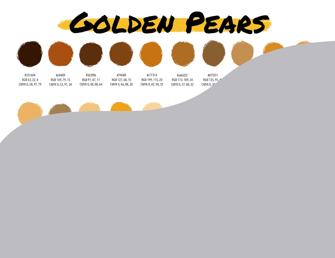 Procreate Color Palette | Golden Pears | Instant Download | Digital ...