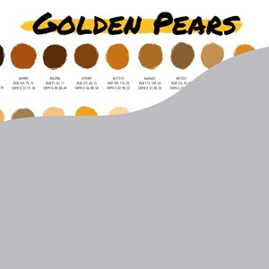 Procreate Color Palette | Golden Pears | Instant Download | Digital ...