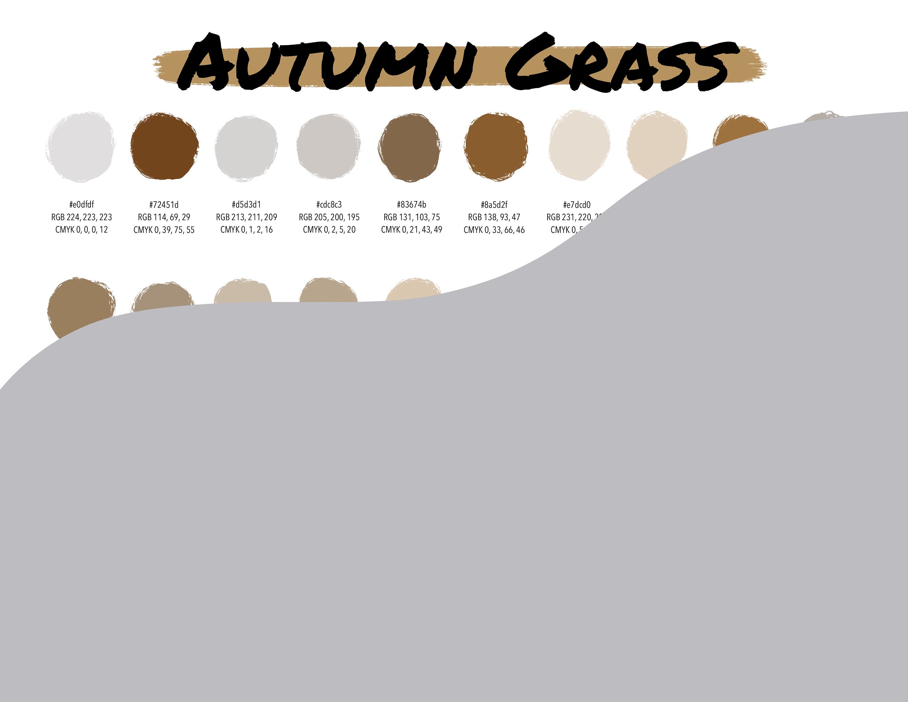Procreate Color Palette | Autumn Grass | Instant Download | Digital ...