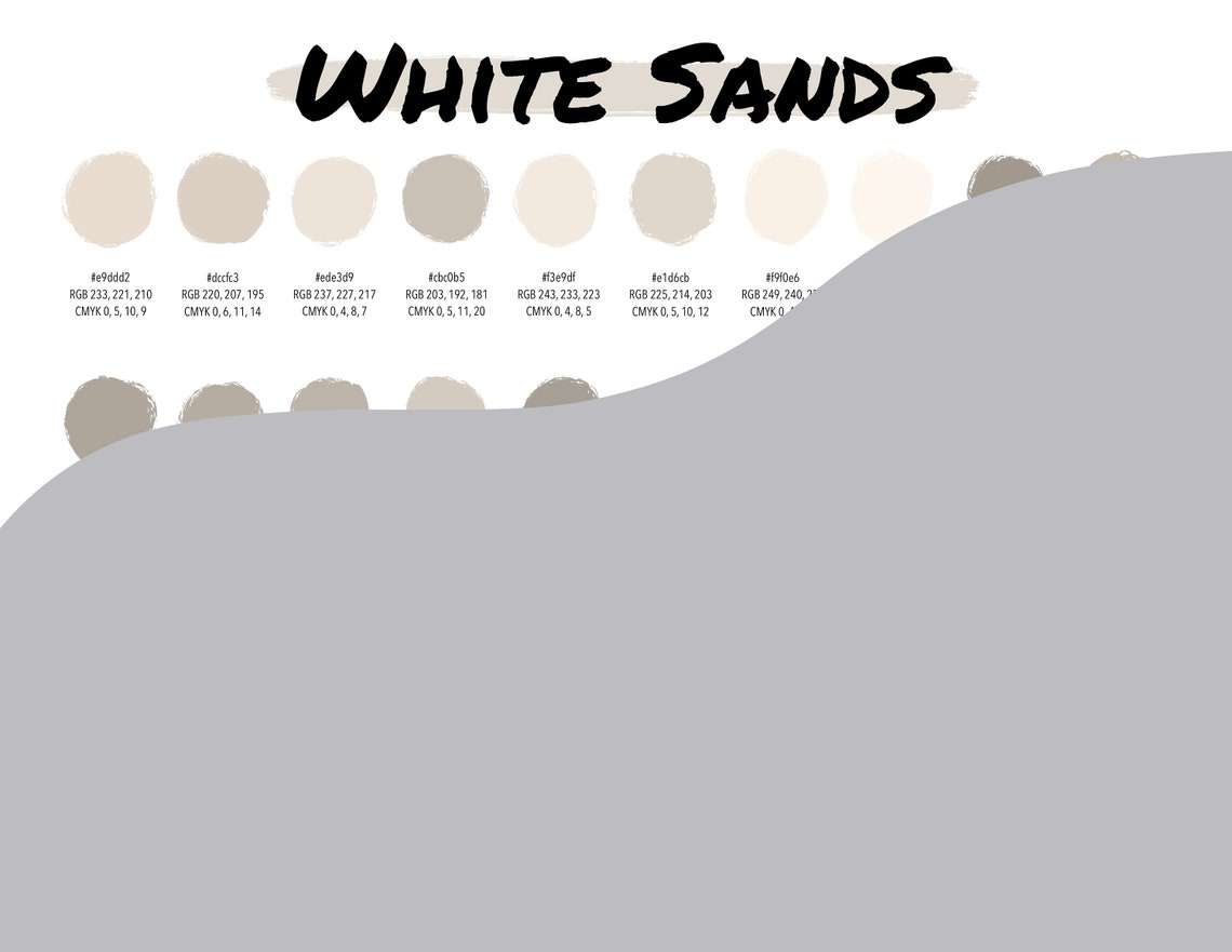 Procreate Color Palette | White Sands | Instant Download | Digital File ...