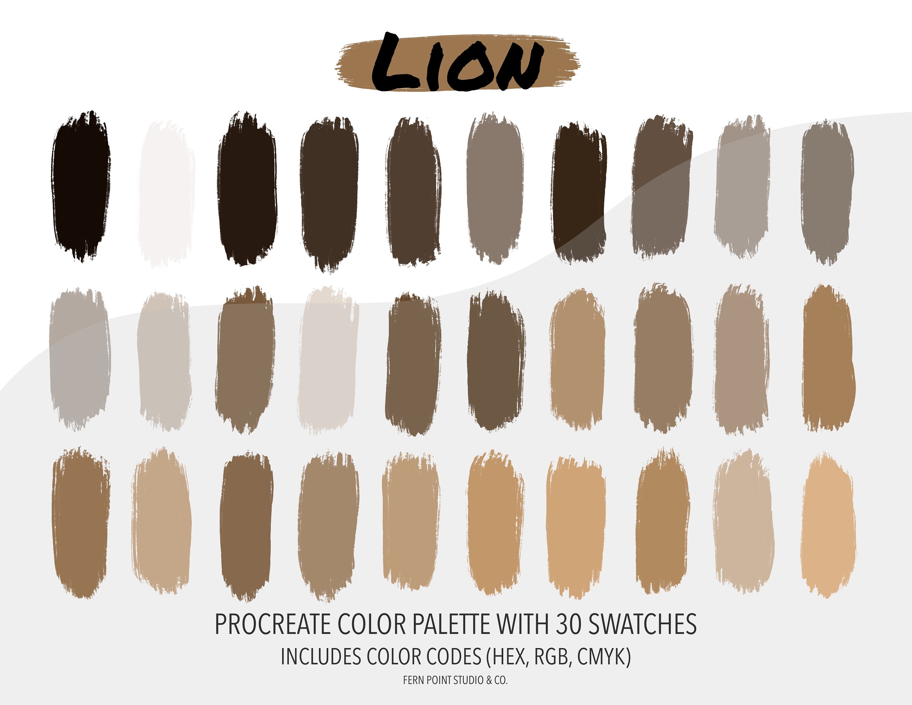 Procreate Color Palette | Lion | Instant Download | Digital File ...