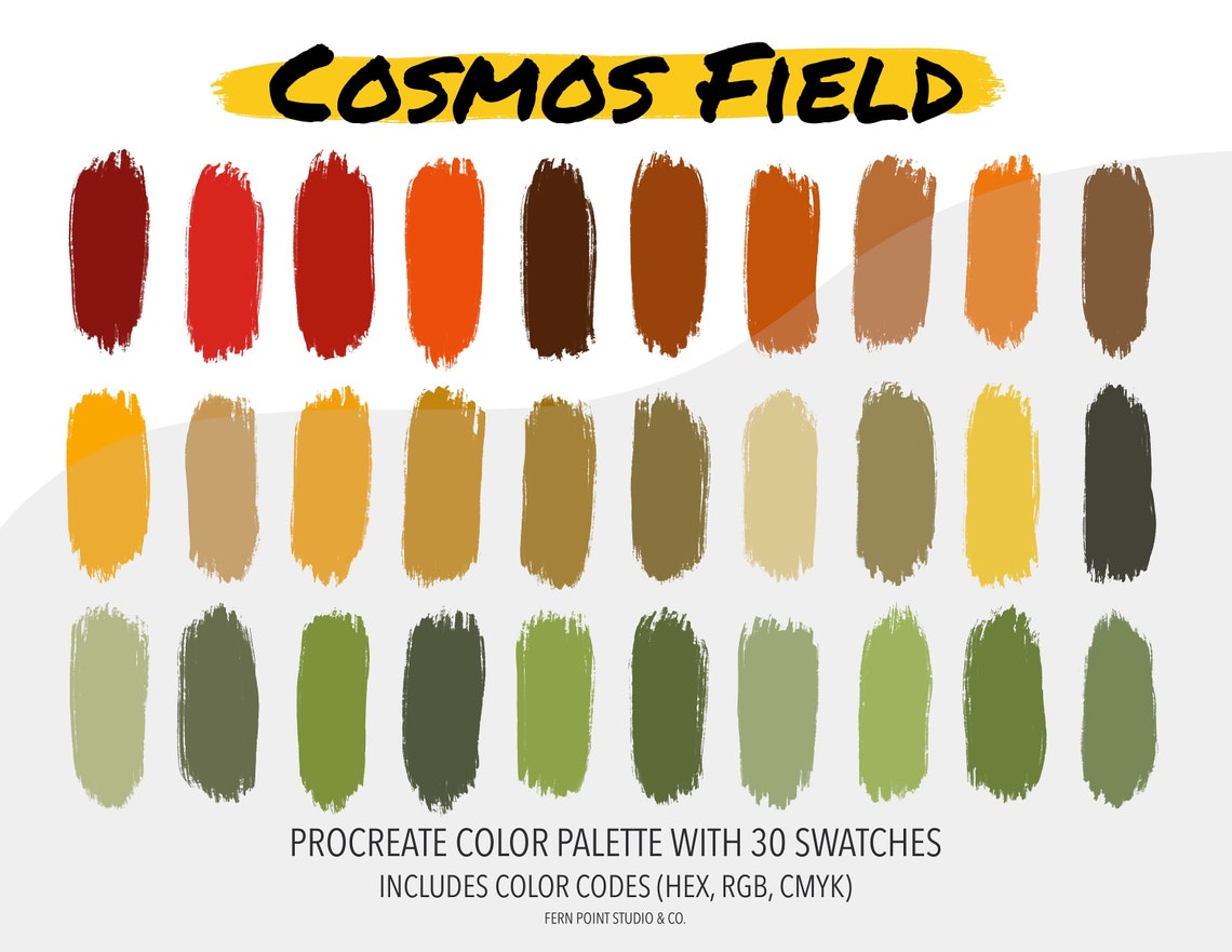 Procreate Color Palette Cosmos Field Instant Download Digital File ...