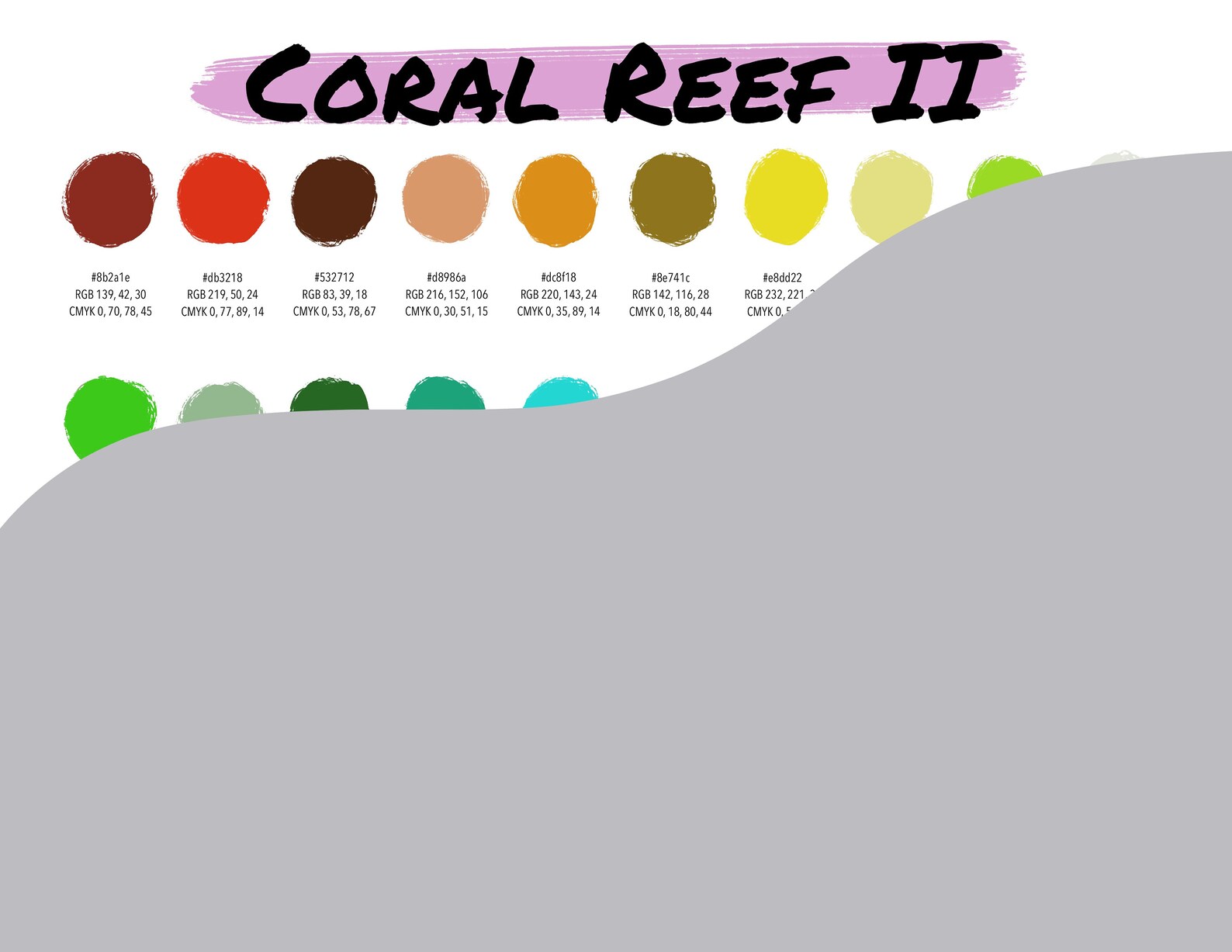Procreate Color Palette | Coral Reef 2 | Instant Download | Digital ...