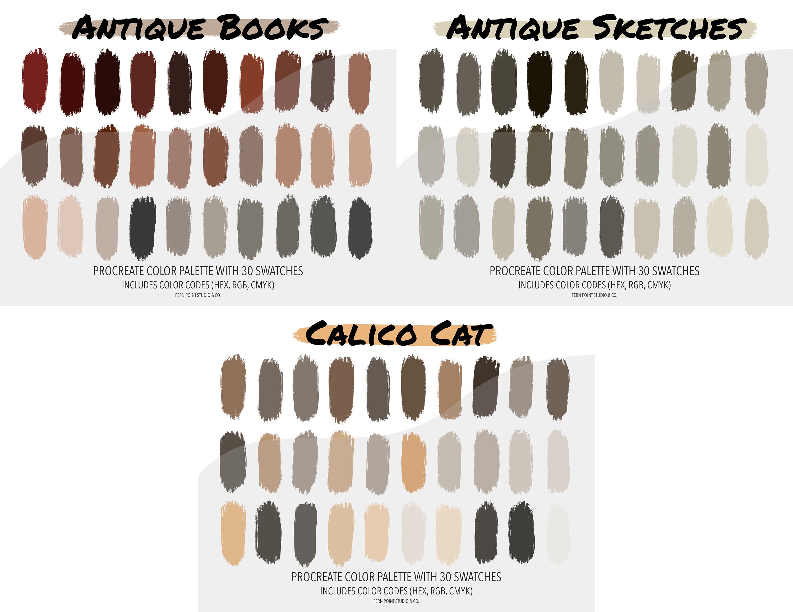 Procreate Color Palette Bundle | 9 Palettes | Light Academia | Instant ...