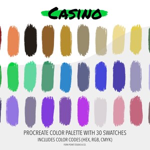 Procreate Color Palette | Casino | Instant Download | Digital File ...