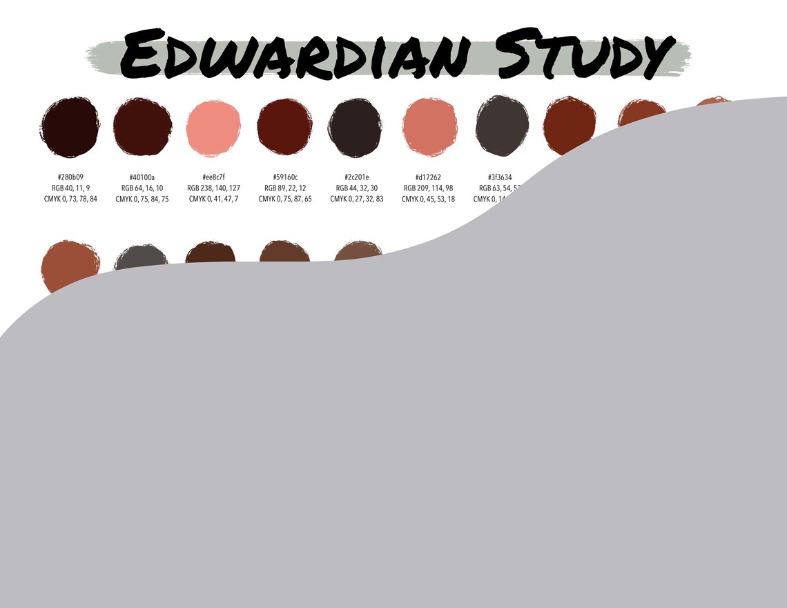 Procreate Color Palette Edwardian Study Instant Download Digital File ...