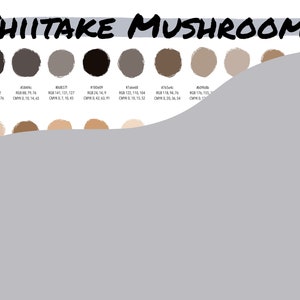 Procreate Color Palette | Shiitake Mushrooms | Instant Download ...