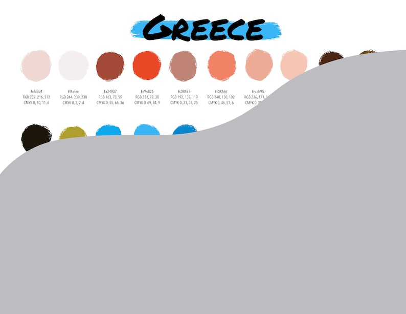 Procreate Color Palette | Greece | Instant Download | Digital File ...