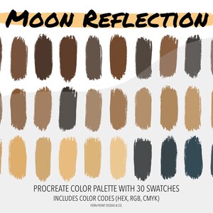 Procreate Color Palette Moon Reflection Instant Download Digital File ...