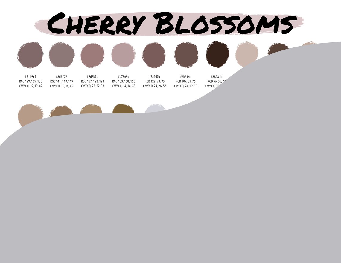 Procreate Color Palette | Cherry Blossoms | Instant Download | Digital ...