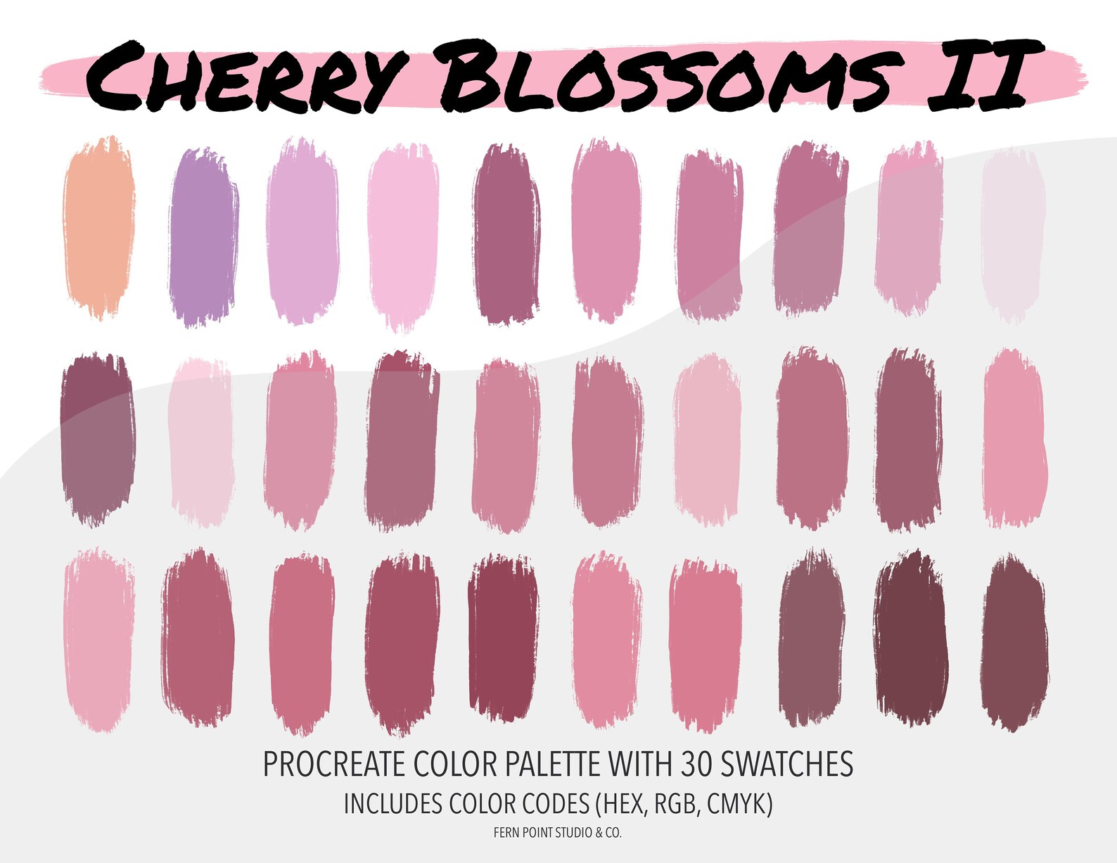 Procreate Color Palette | Cherry Blossoms 2 | Instant Download ...