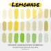 Procreate Color Palette Lemonade Instant Download Digital File Color ...