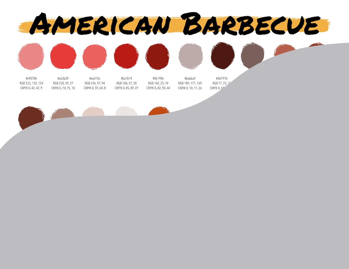Procreate Color Palette | American Barbecue | Instant Download ...