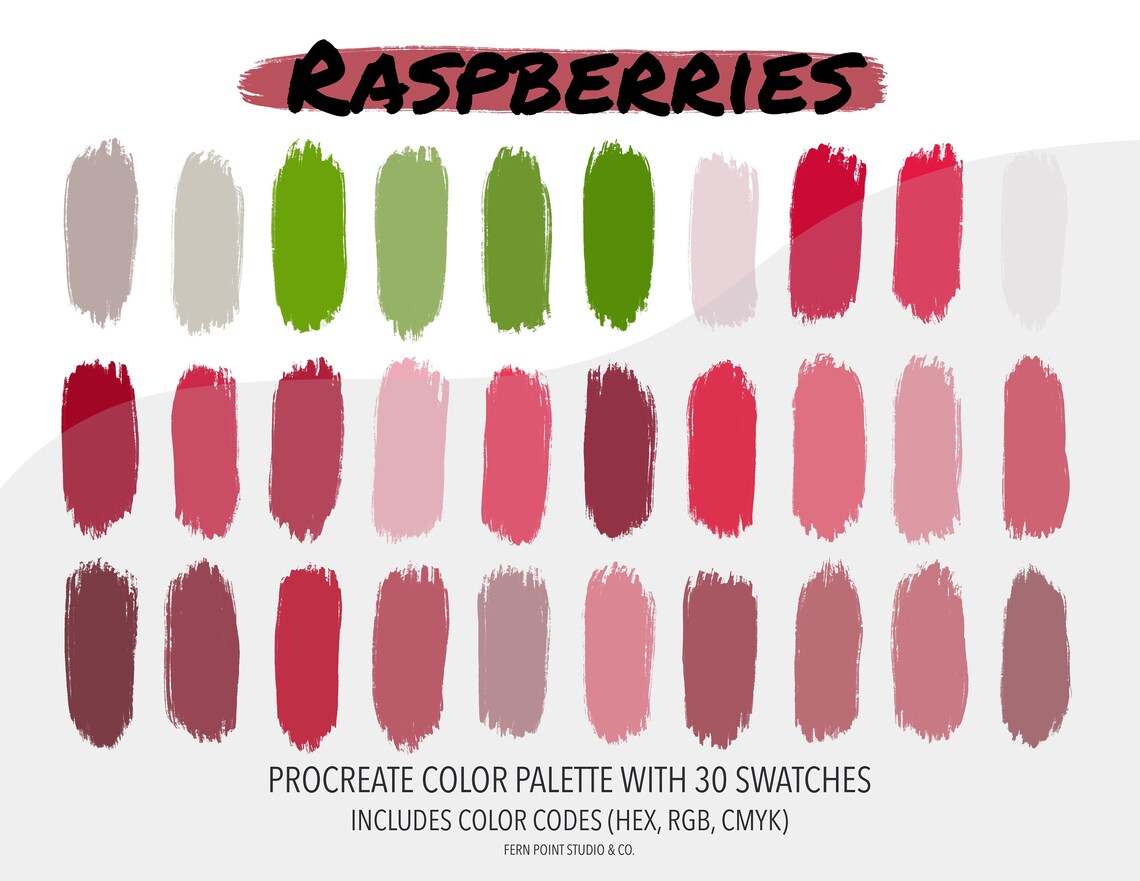 Procreate Color Palette | Raspberries | Instant Download | Digital File ...