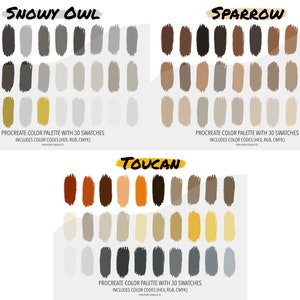 Procreate Color Palette Bundle | 9 Palettes | Birds | Instant Download ...