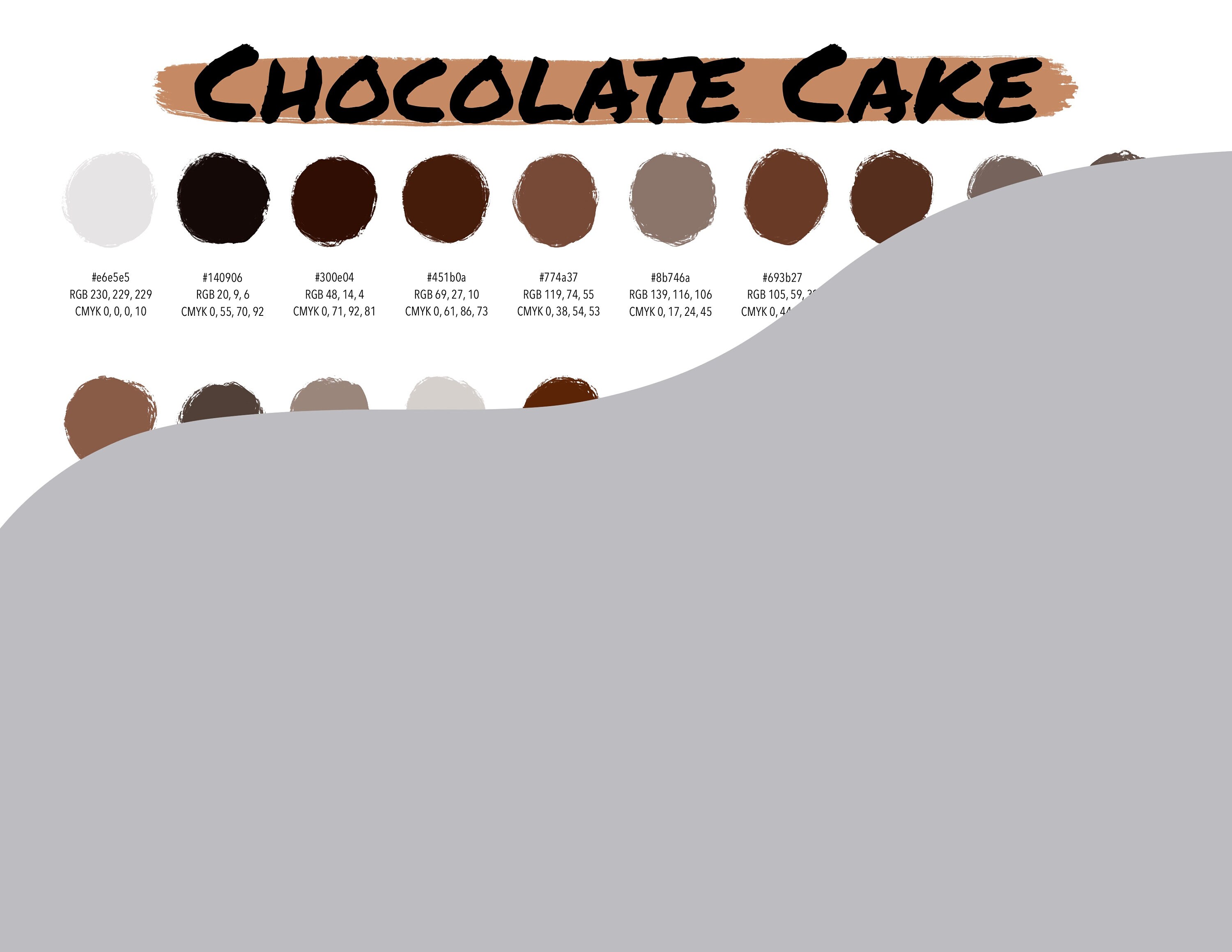 Procreate Color Palette | Chocolate Cake | Instant Download | Digital ...
