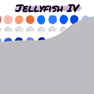 Procreate Color Palette Jellyfish 4 Instant Download Digital File Color ...