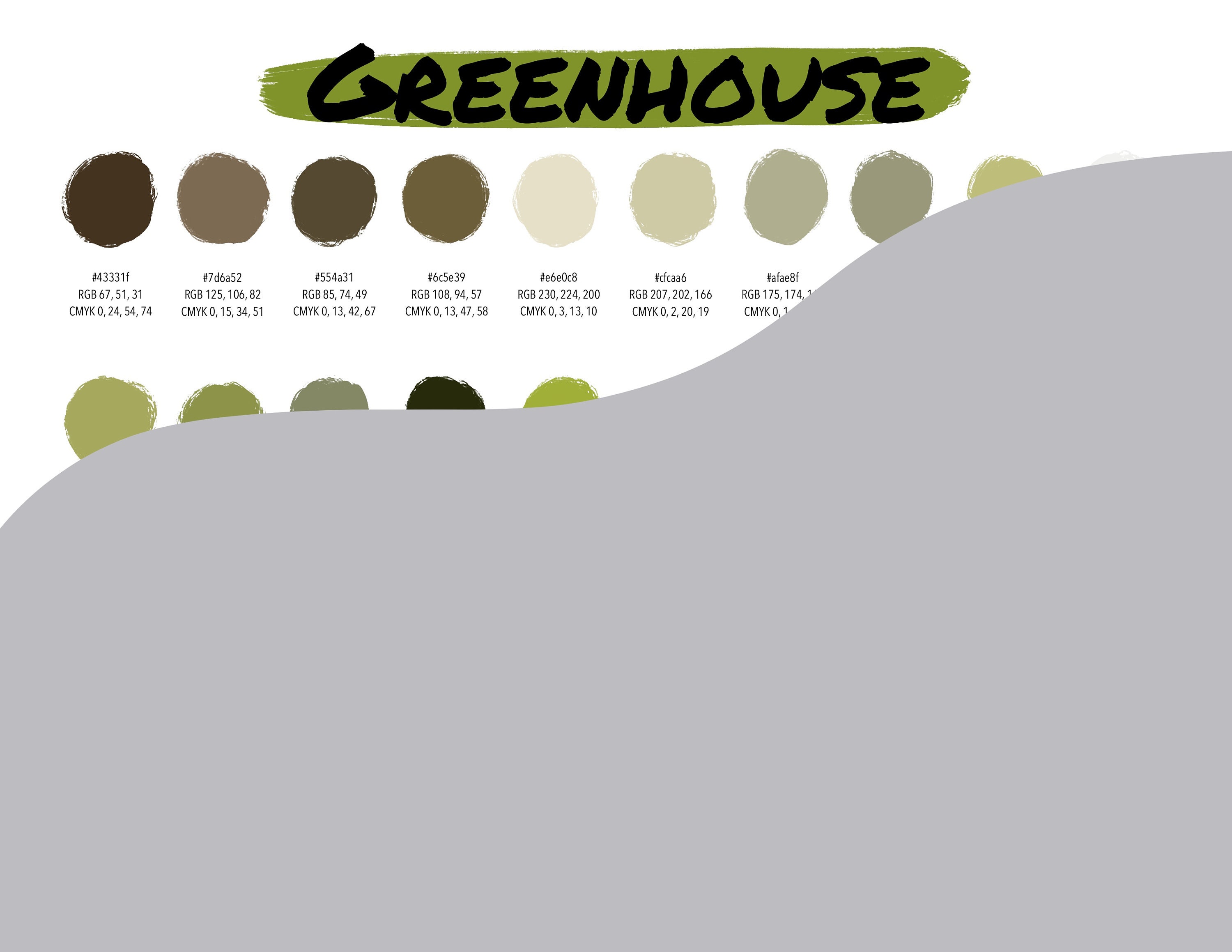 Procreate Color Palette Greenhouse Instant Download Digital File Color ...