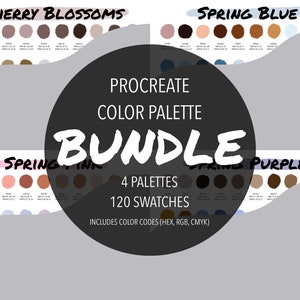 Procreate Color Palette Bundle | 4 Palettes | Spring | Instant Download ...