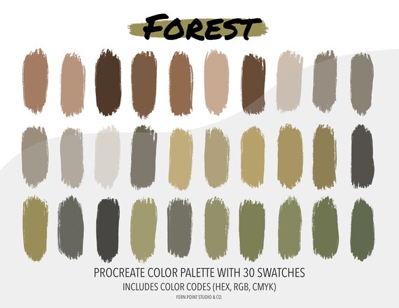 Procreate Color Palette Forest Instant Download Digital - Etsy