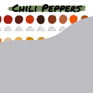 Procreate Color Palette Chili Peppers Instant Download Digital File ...