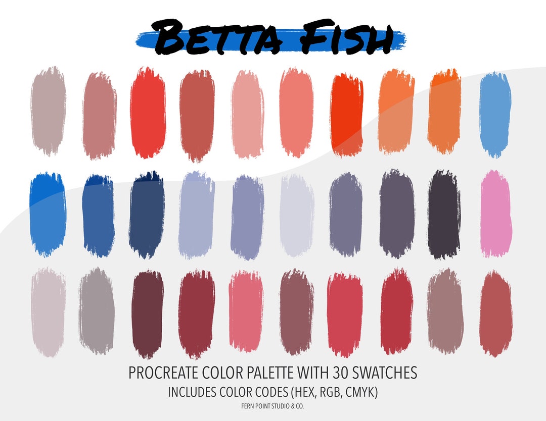 Procreate Color Palette Betta Fish Instant Download Digital File Color ...
