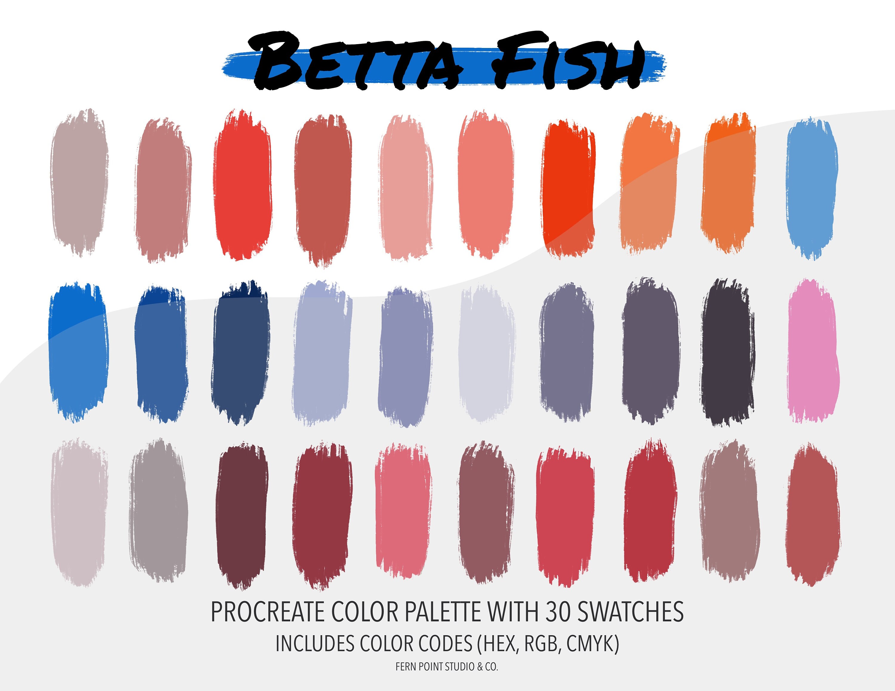 Procreate Color Palette Betta Fish Instant Download Digital File Color ...