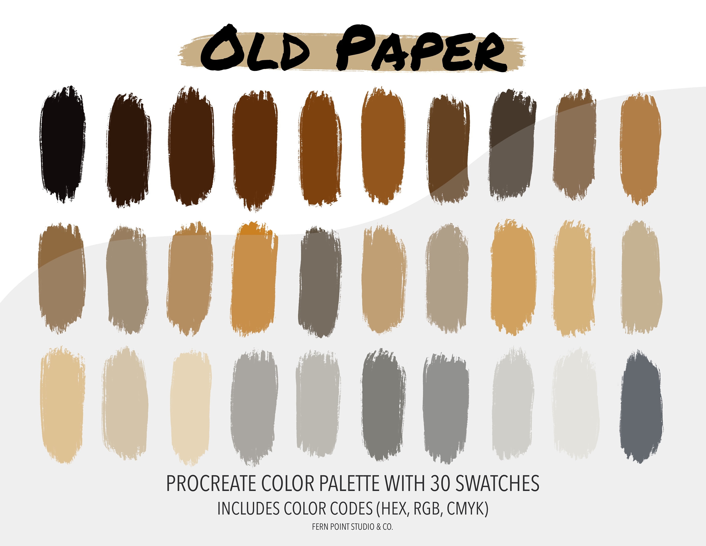 Procreate Color Palette | Old Paper | Instant Download | Digital File ...