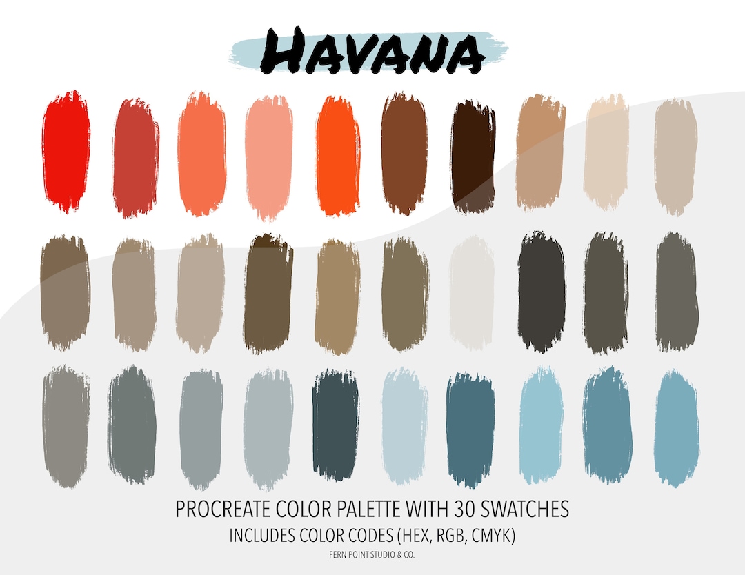 Procreate Color Palette Havana Instant Download Digital File Color ...