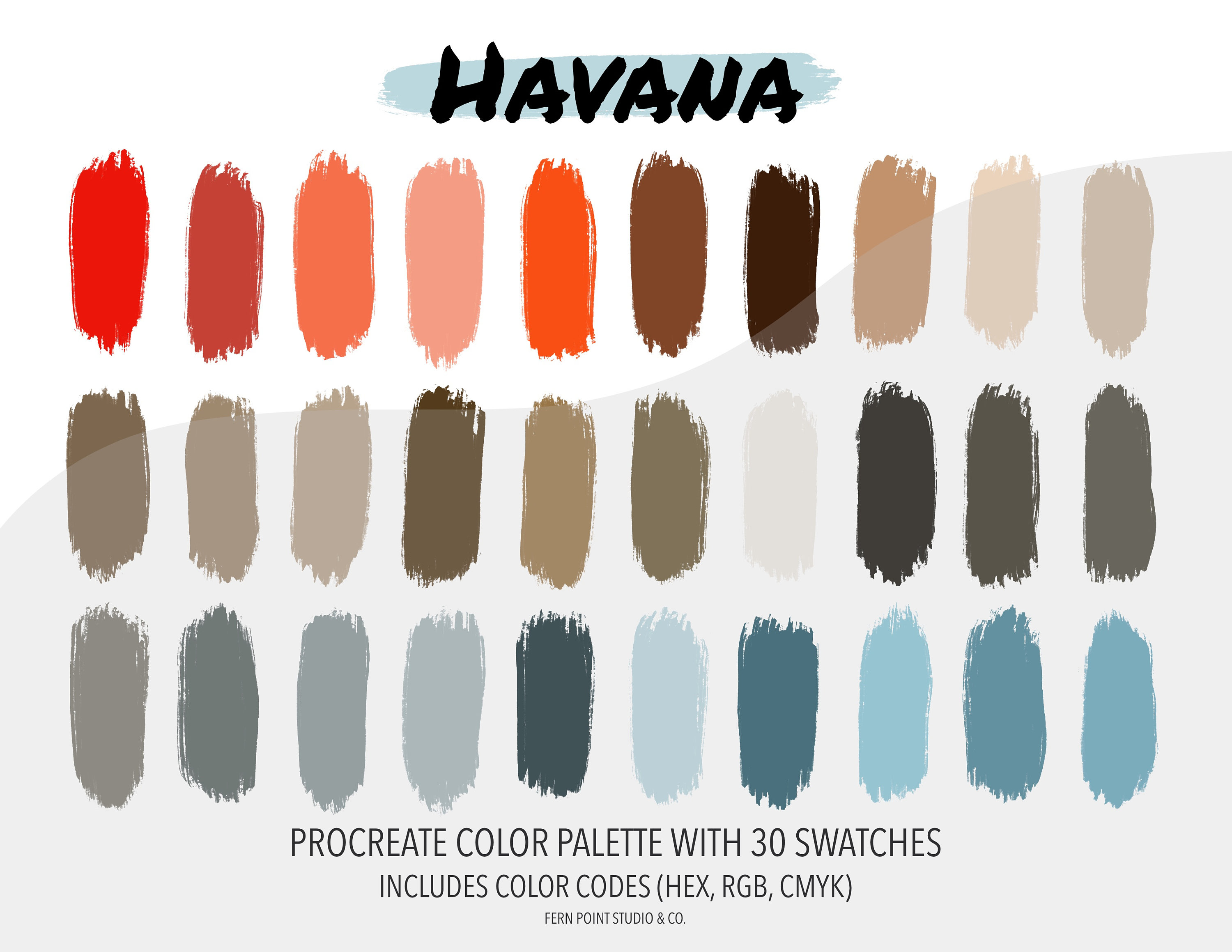 Procreate Color Palette Havana Instant Download Digital File Color ...