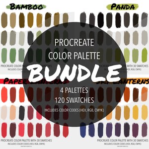 Procreate Color Palette Bundle 4 Palettes China Instant Download ...