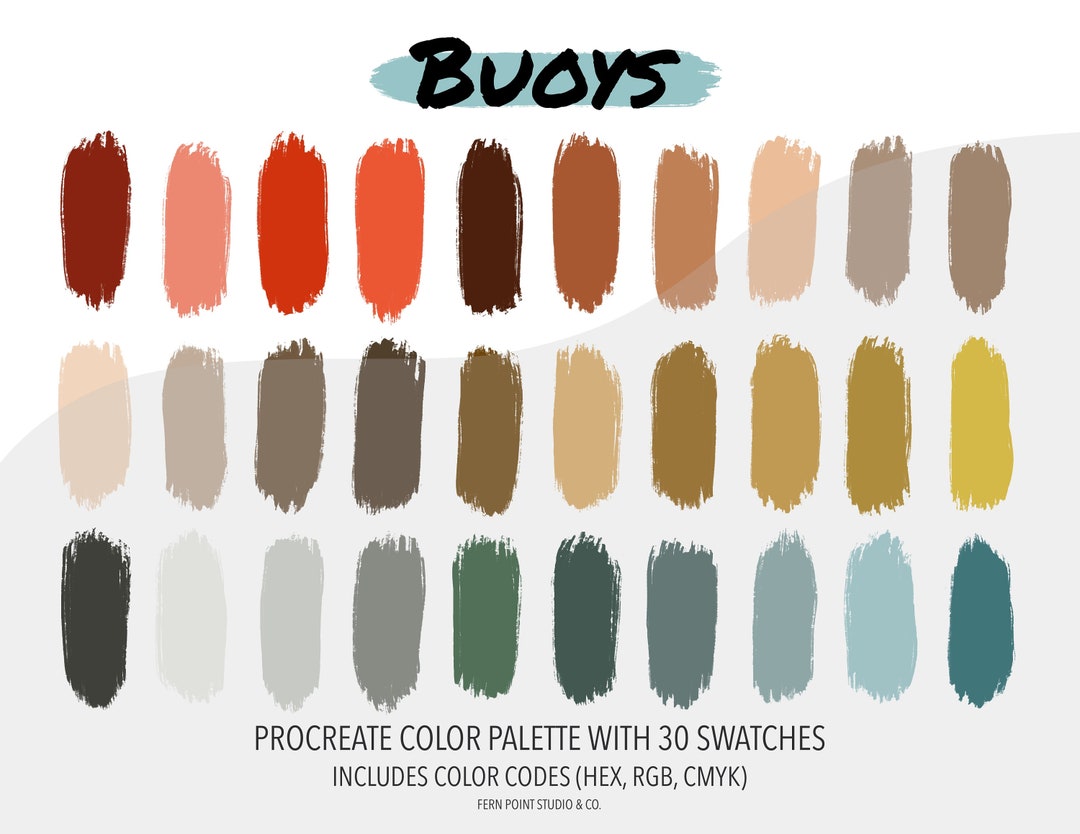 Procreate Color Palette Buoys Instant Download Digital File Color ...