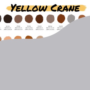 Procreate Color Palette Yellow Crane Instant Download Digital File ...