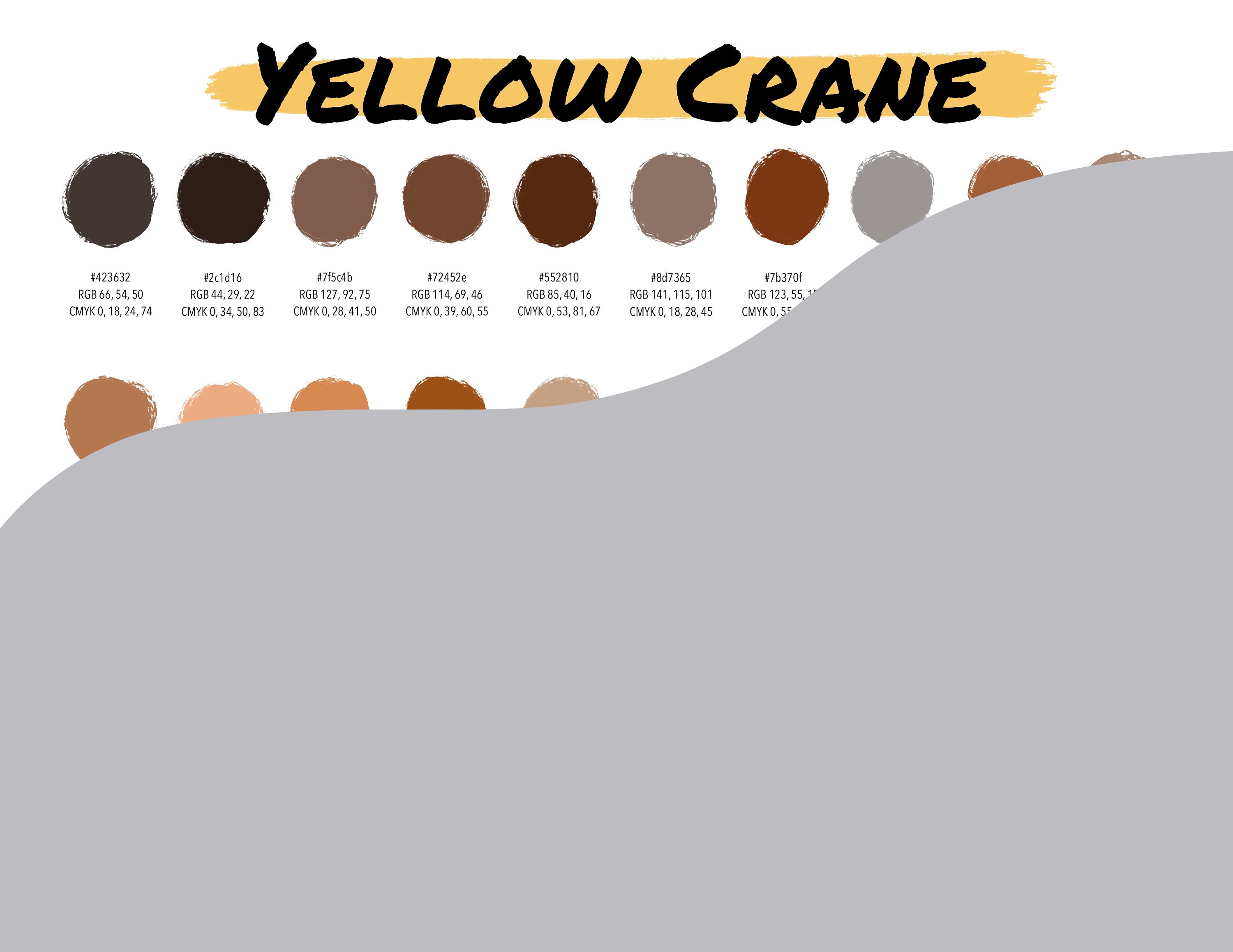 Procreate Color Palette Yellow Crane Instant Download Digital File ...