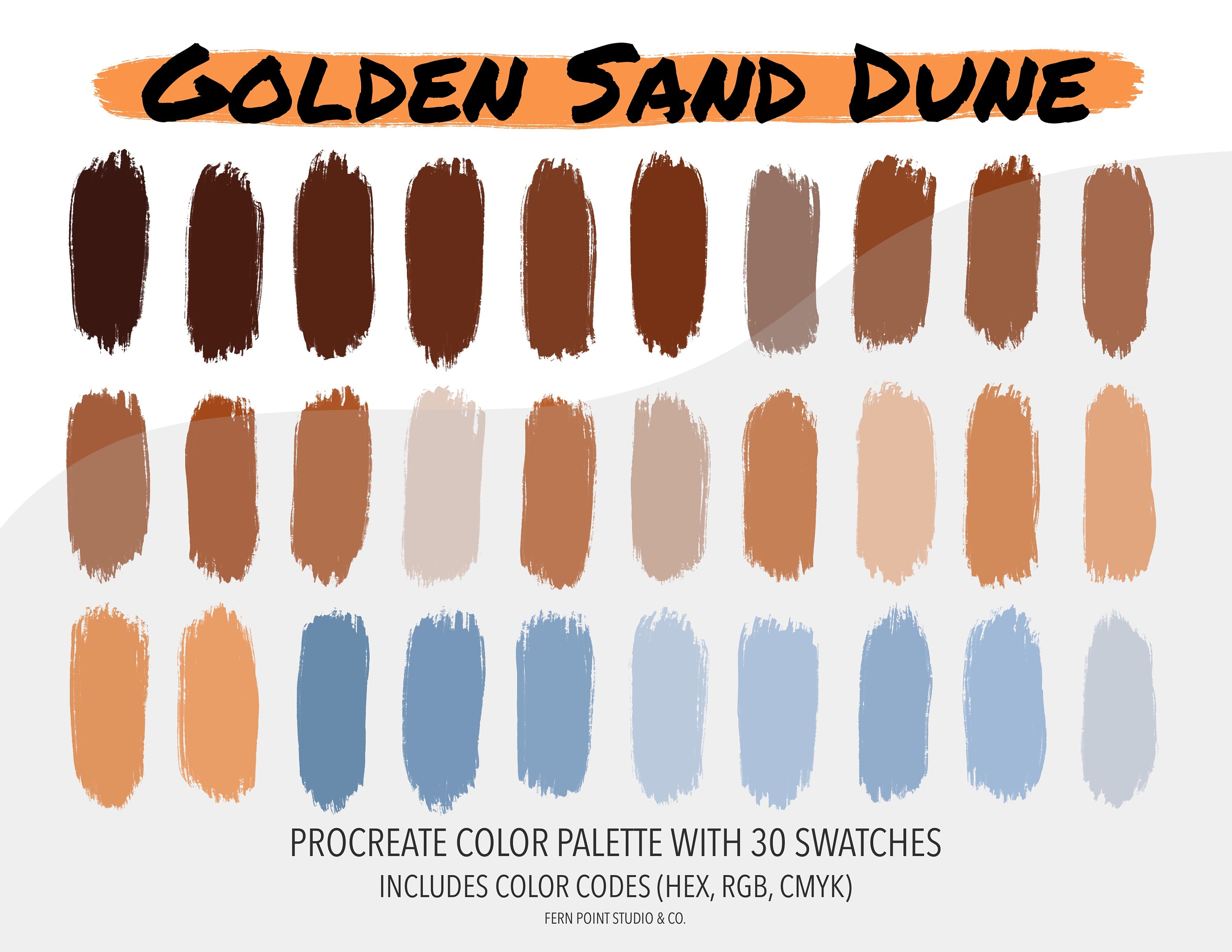 Procreate Color Palette | Golden Sand Dune | Instant Download | Digital ...