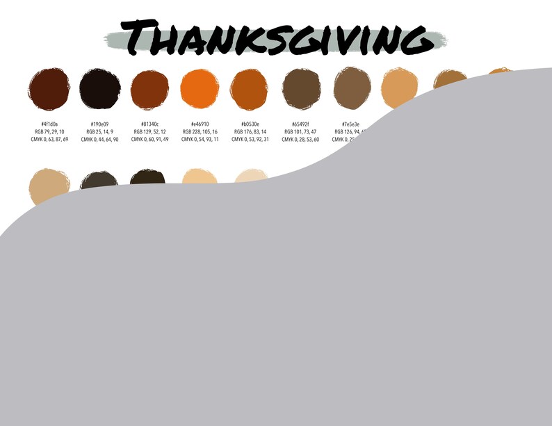 Procreate Color Palette Thanksgiving Instant Download Digital File ...