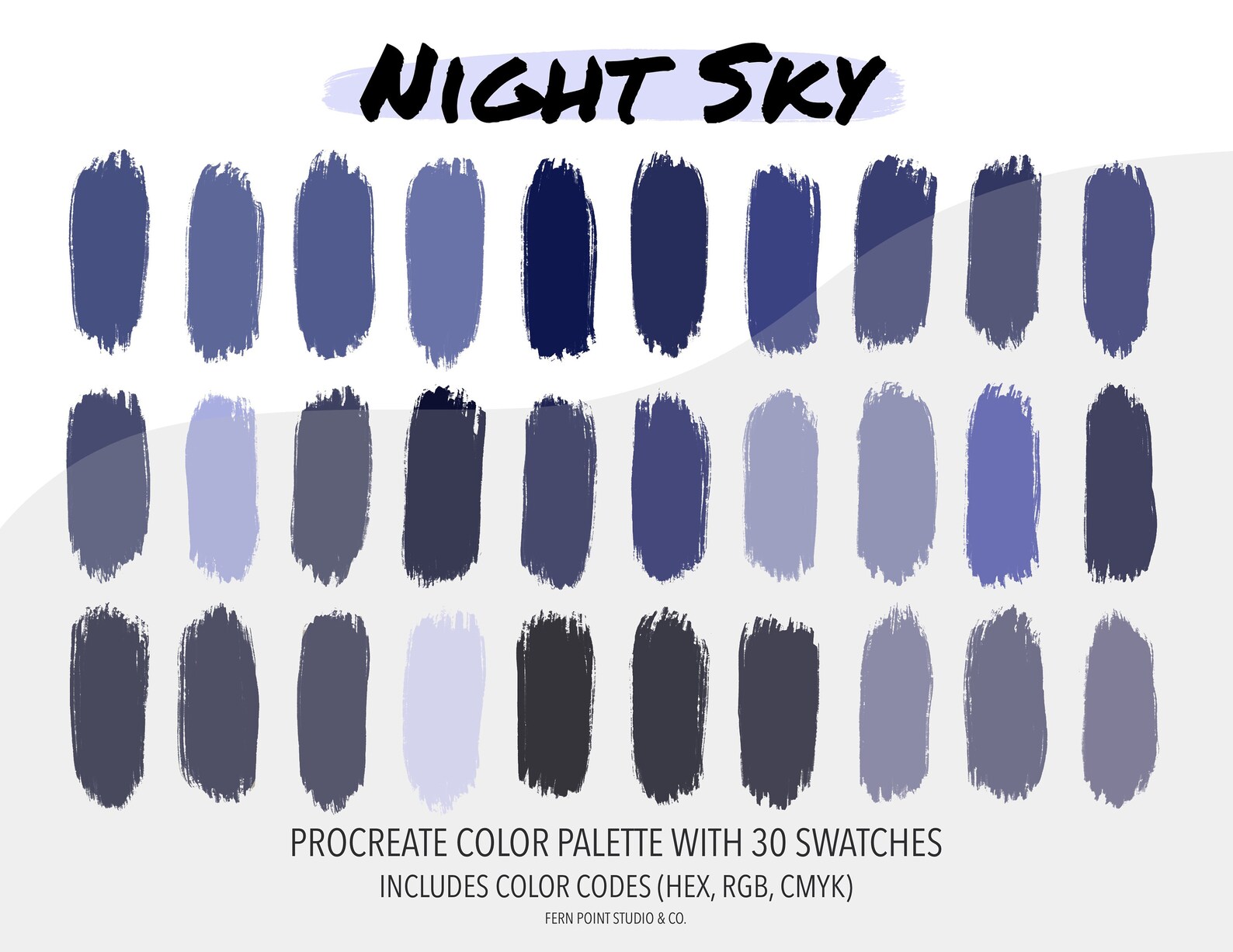 Procreate Color Palette | Night Sky | Instant Download | Digital File ...